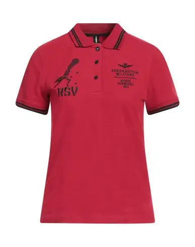 AERONAUTICA MILITARE Polo Shirt With Appliqués - Brick