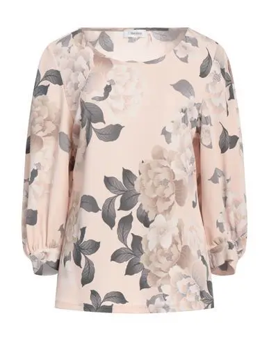 Calvin Klein Floral-print Crepe Top - Blush
