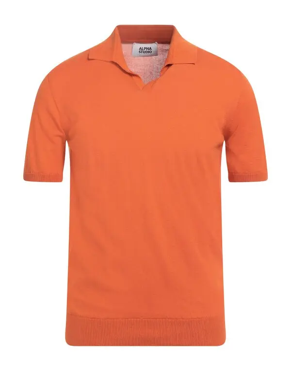 Alpha Studio Cotton Polo Collar Sweater