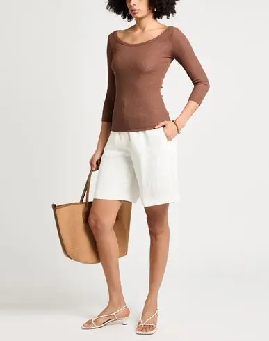 KONTATTO Knitted Lamé Top - Brown
