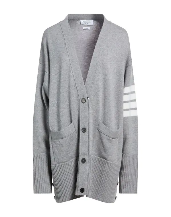 Thom Browne Merino Wool Cardigan - Grey