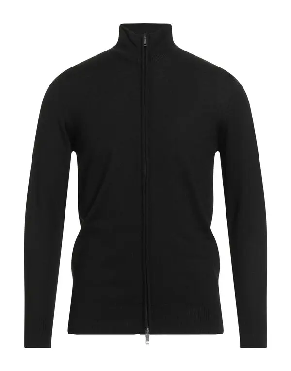 Iceberg Wool Zip Up Cardigan - Black