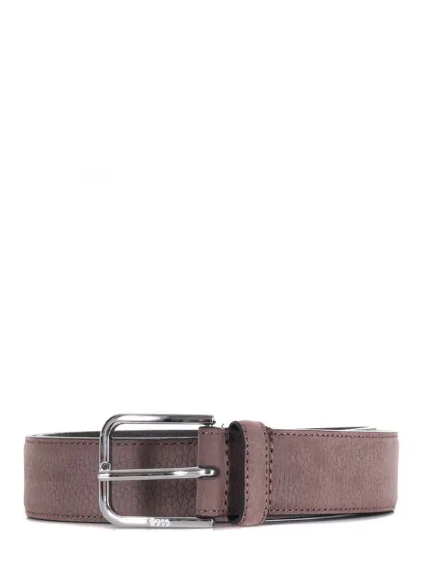 BOSS Leather Belt - Grey