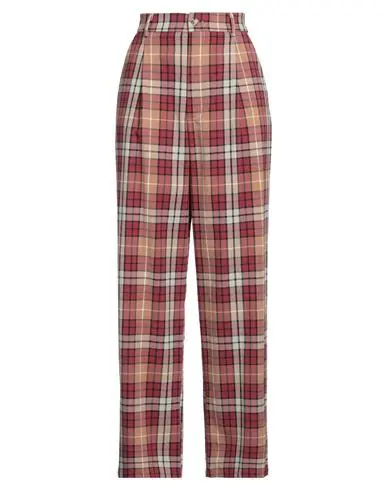VICOLO Tartan Flannel Wide-leg Pants