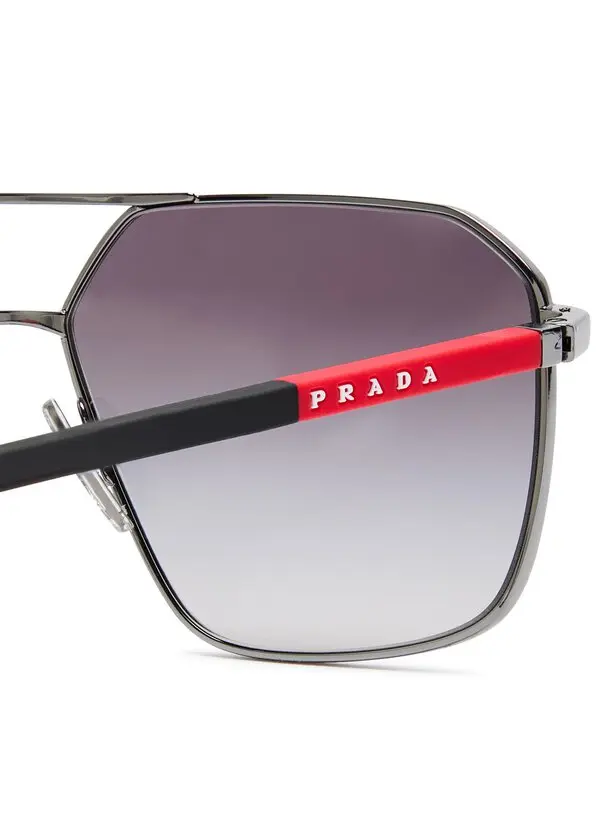 Prada Aviator-style Sunglasses - Silver