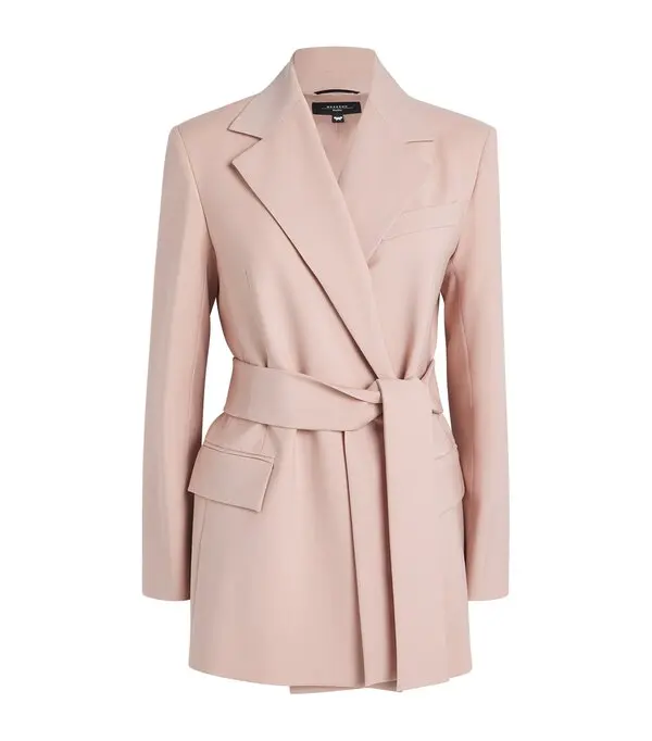Max Mara Virgin Wool Belted Blazer