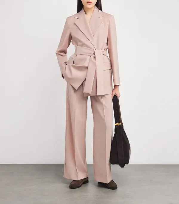 Max Mara Virgin Wool Belted Blazer
