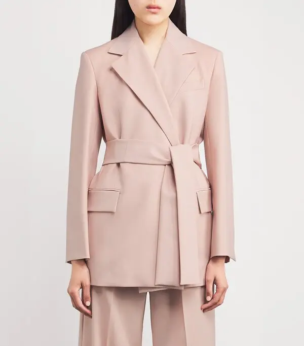 Max Mara Virgin Wool Belted Blazer