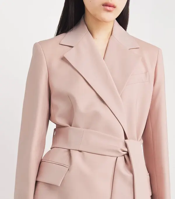 Max Mara Virgin Wool Belted Blazer