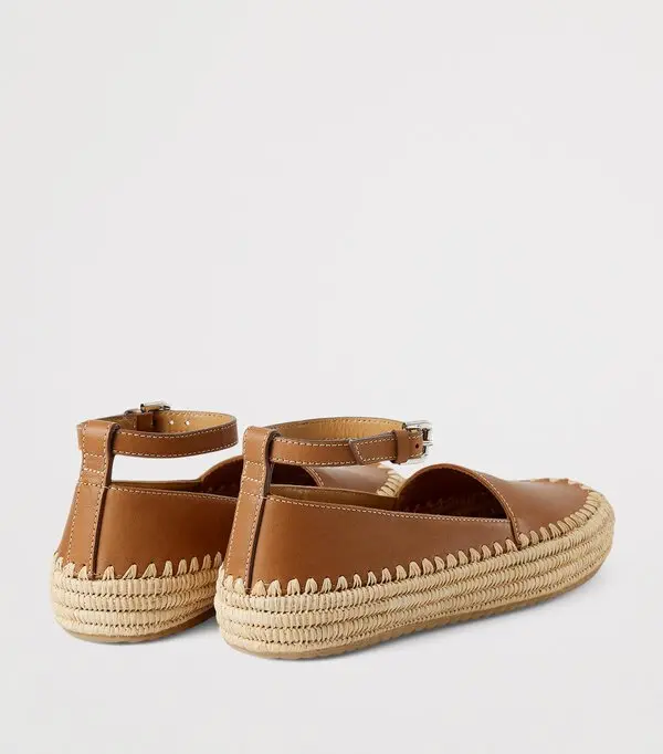 Ralph Lauren Calf Leather Barlowe Espadrilles