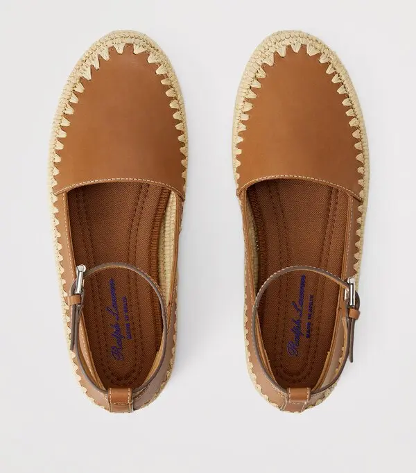 Ralph Lauren Calf Leather Barlowe Espadrilles