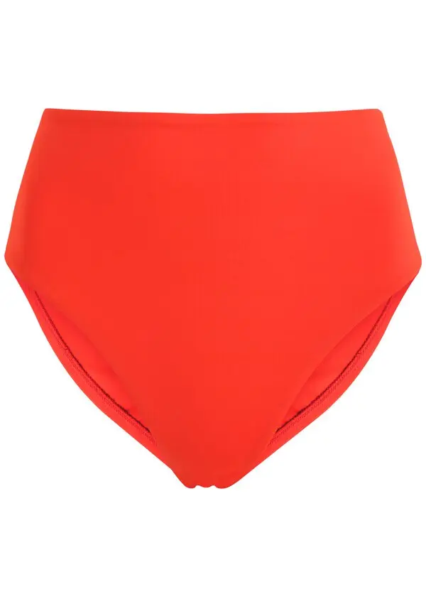 Bondi Born Poppy High-waisted Bikini Bottoms - Red