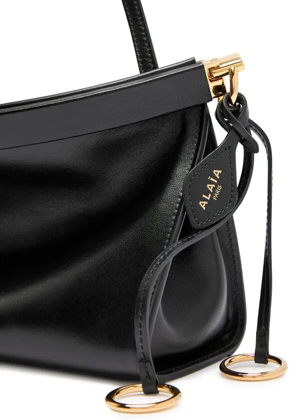 Alaïa East West Medium Leather Shoulder Bag - Black