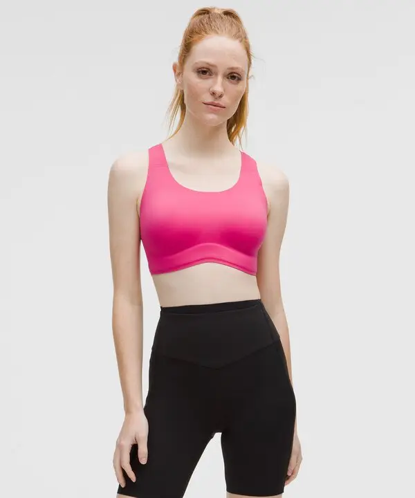 Lululemon Go Further Bra With Support Code Technology - Raspberry Coulis