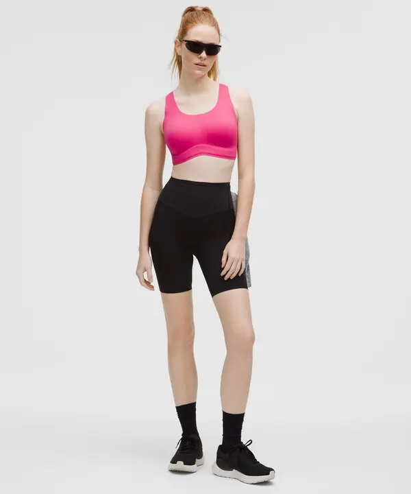 Lululemon Go Further Bra With Support Code Technology - Raspberry Coulis