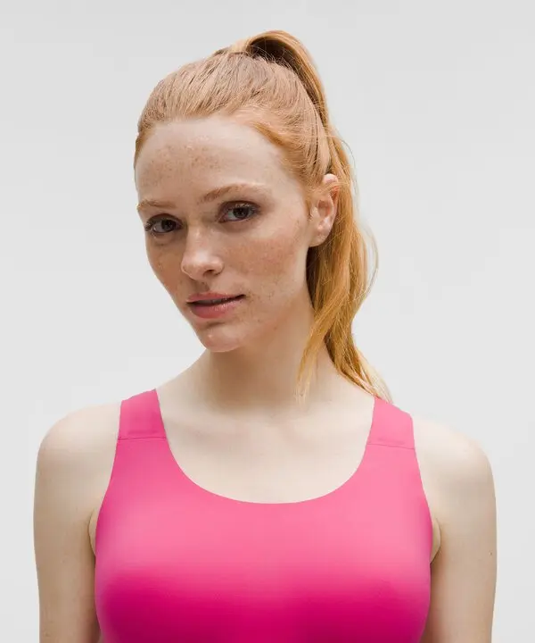 Lululemon Go Further Bra With Support Code Technology - Raspberry Coulis