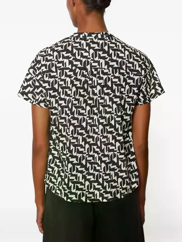 Marc O'polo Abstract-print Short-sleeve Blouse