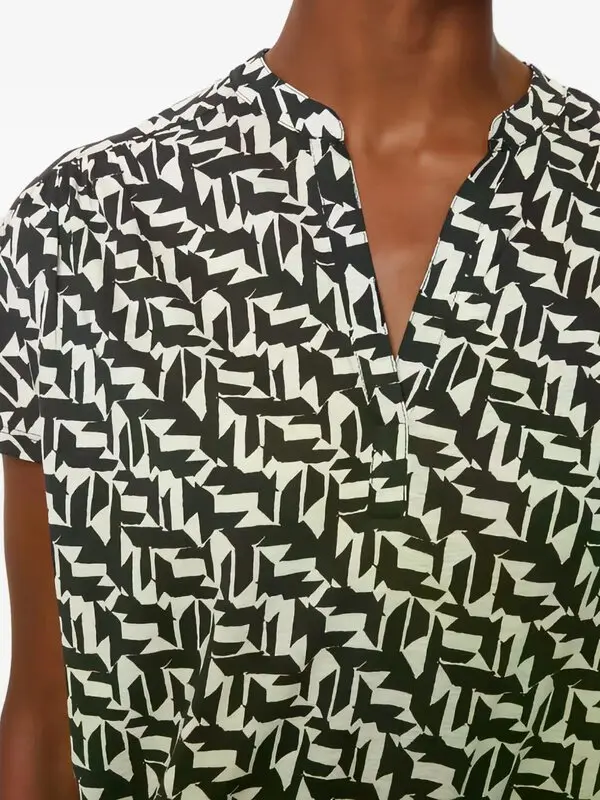 Marc O'polo Abstract-print Short-sleeve Blouse