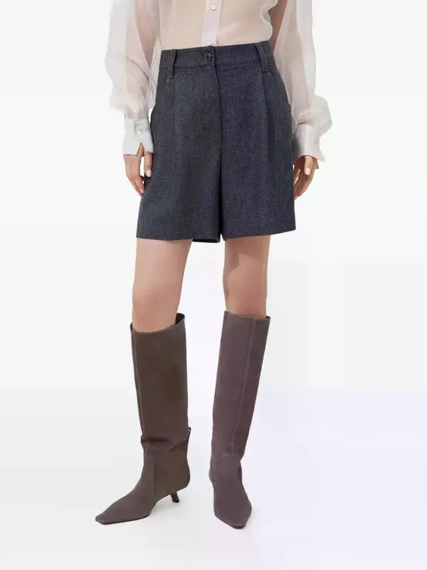 Brunello Cucinelli Virgin Wool Knee-length Shorts