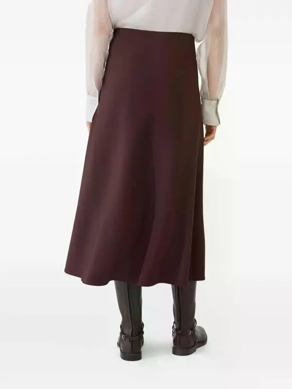 Brunello Cucinelli A-line Midi Skirt - Red