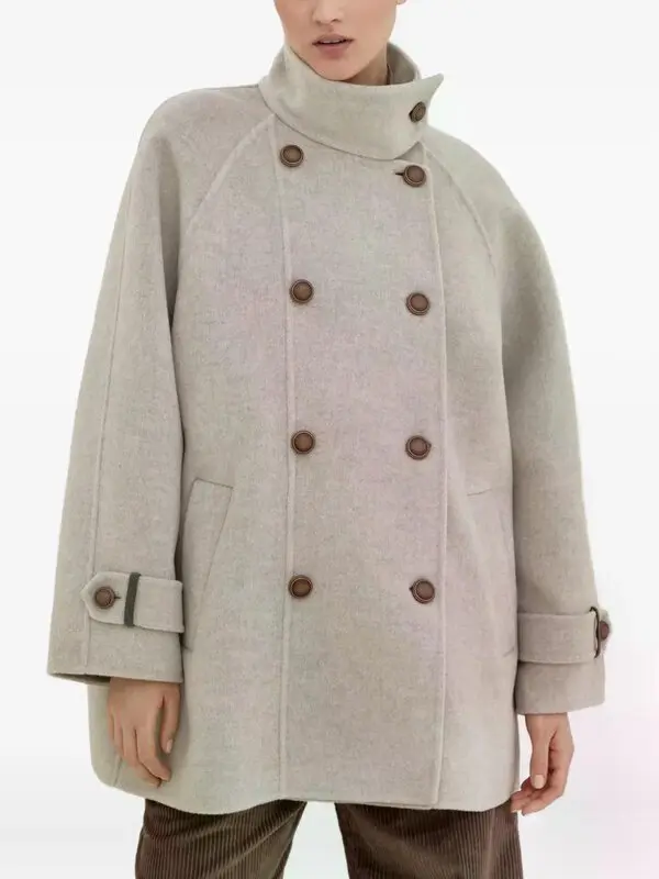 Brunello Cucinelli Double-breasted Coat - Neutrals