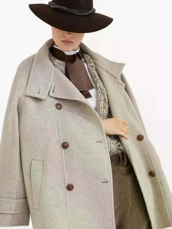 Brunello Cucinelli Double-breasted Coat - Neutrals
