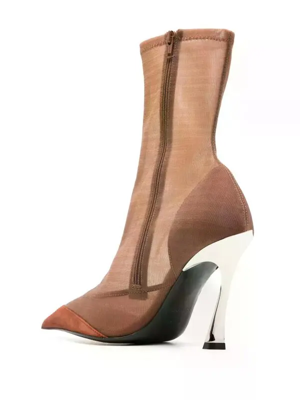 MUGLER 95mm Mesh Boots - Neutrals