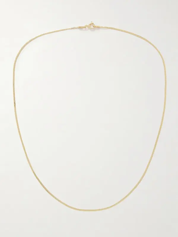 LOREN STEWART Demi Herringbone Chain Necklace - Gold