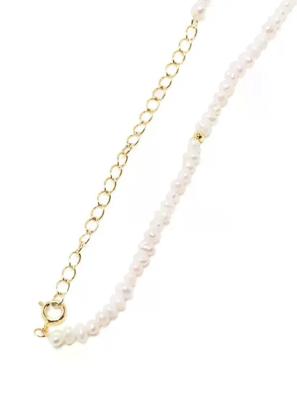 ESHVI Pearl Necklace With Enamelled Pendant