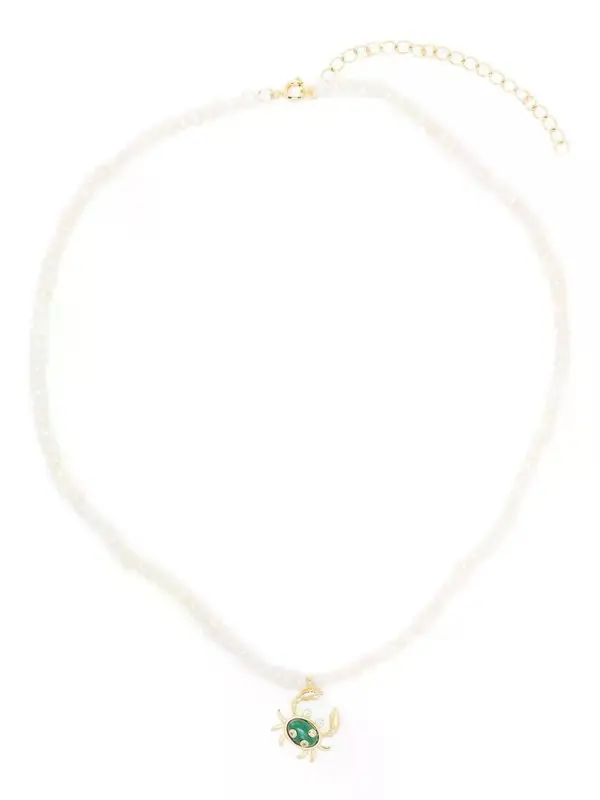ESHVI Pearl Crab Pendant Necklace - Neutrals