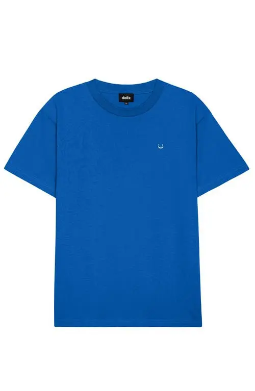 DALIX Lil Smile Heavy Weight Cotton Tee - Royal Blue