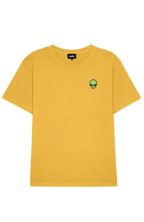 DALIX Alien Midweight Garment Dye Tee - Old Gold
