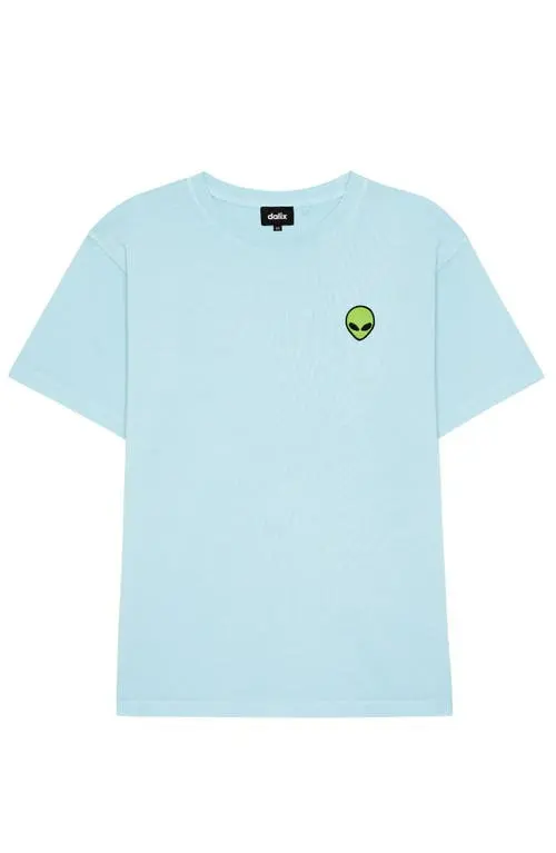 DALIX Alien Midweight Garment Dye Tee - Sky Blue