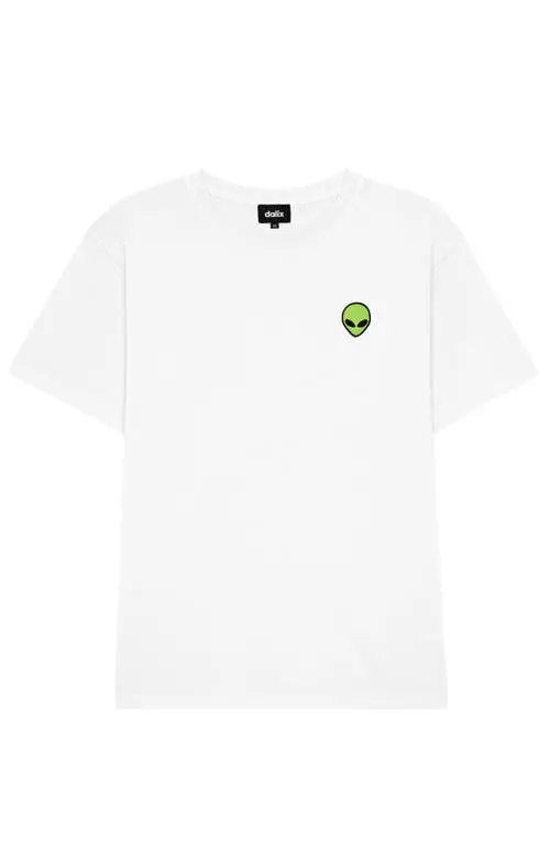 DALIX Alien Midweight Garment Dye Tee - White