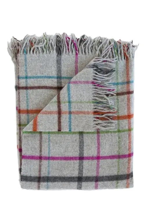 EVANGELINE Throw - Fog Plaid Multi