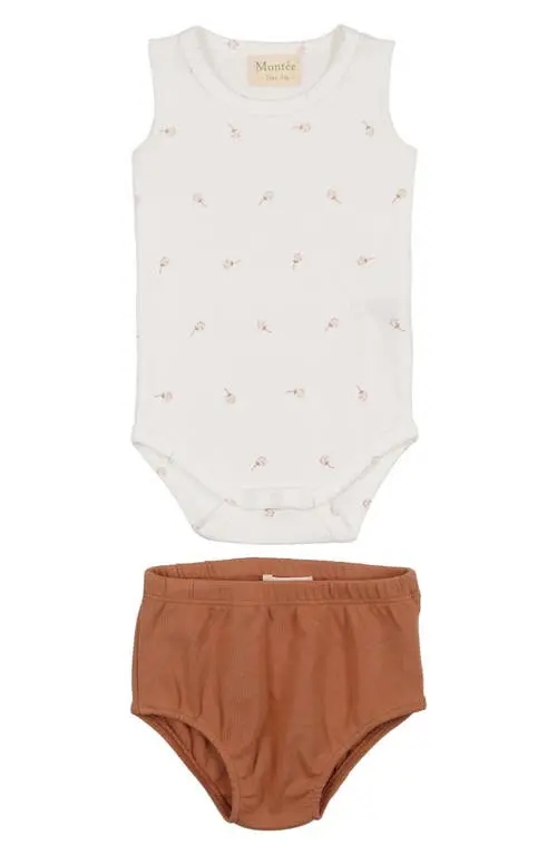 MANIÈRE Printed Bodysuit And Bloomers Set