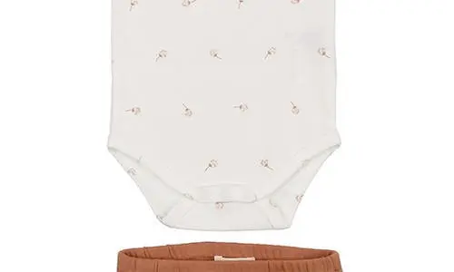 MANIÈRE Printed Bodysuit And Bloomers Set