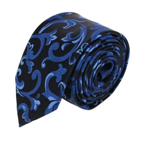 Trafalgar Christian Brocade Silk Necktie - Royal Blue