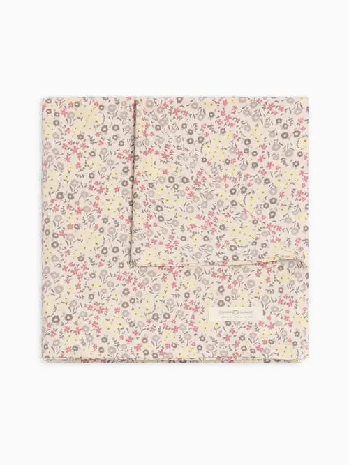 COLORED ORGANICS Organic Swaddle Blanket - Giada Floral /lilla