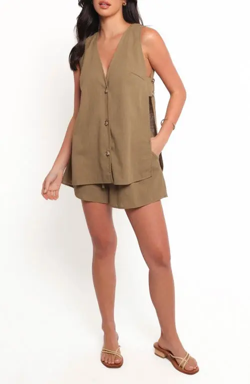 PETAL & PUP Cotton Vest And Shorts Set
