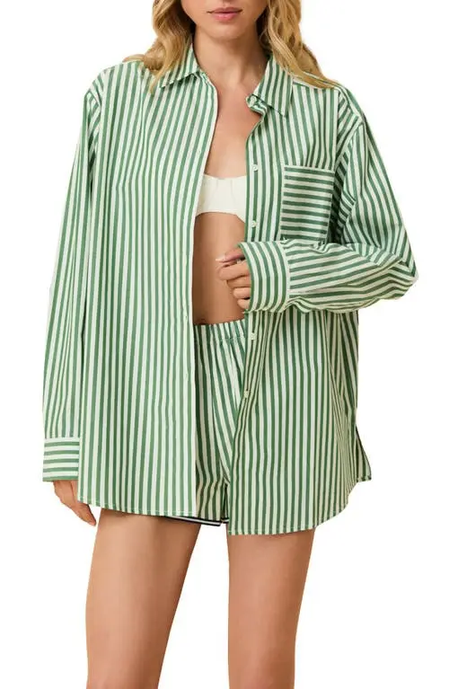 Solid & Striped The Avril Stripe Cotton Button-up Shirt