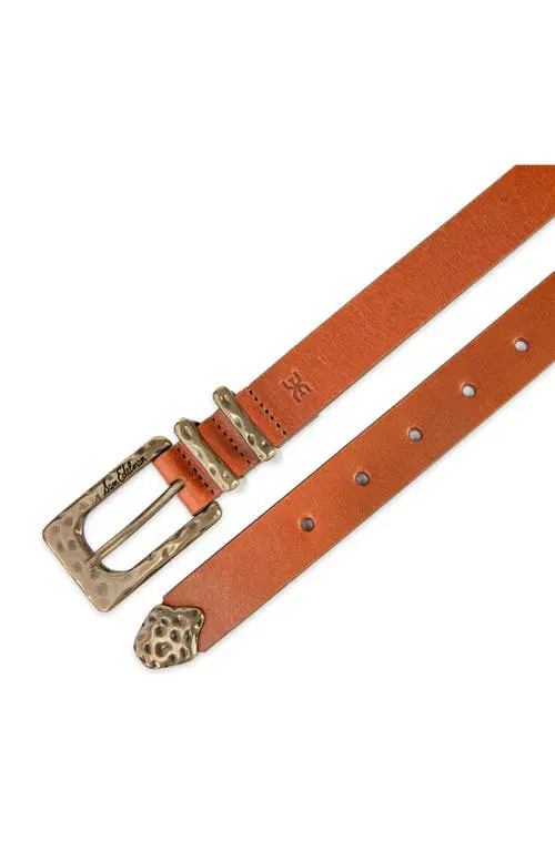 Sam Edelman Hammered Leather Belt - Light Brown