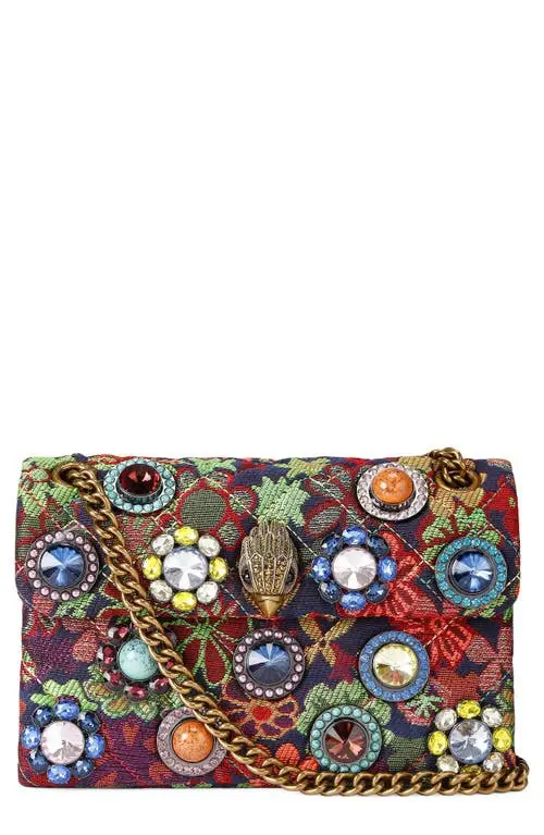 Kurt Geiger Medium Kensington Octavia Leather Crossbody Bag - Blue Multi