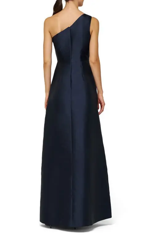 KAY UNGER Giada Beaded One-shoulder Gown