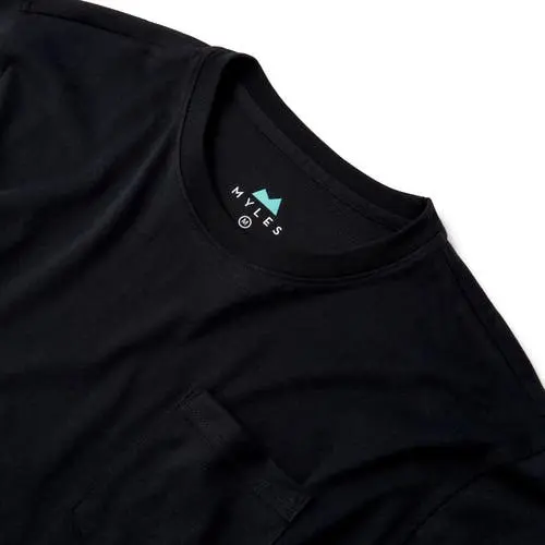 MYLES APPAREL Everyday Tee With Pocket - Black