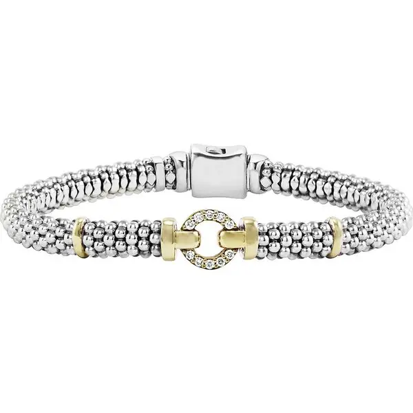 Lagos Enso Diamond Station Bracelet - Silver/gold