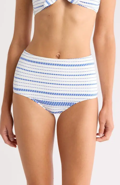 LEMLEM Elsi High Waist Bikini Bottoms - Tiki Azure