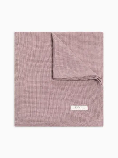 COLORED ORGANICS Organic Waffle Knit Baby Blanket - Purple