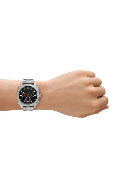 Fossil Machine Chronograph Bracelet Watch - Silver