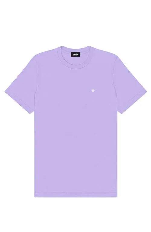 DALIX Lil Heart Midweight Cotton Tee - Lavender